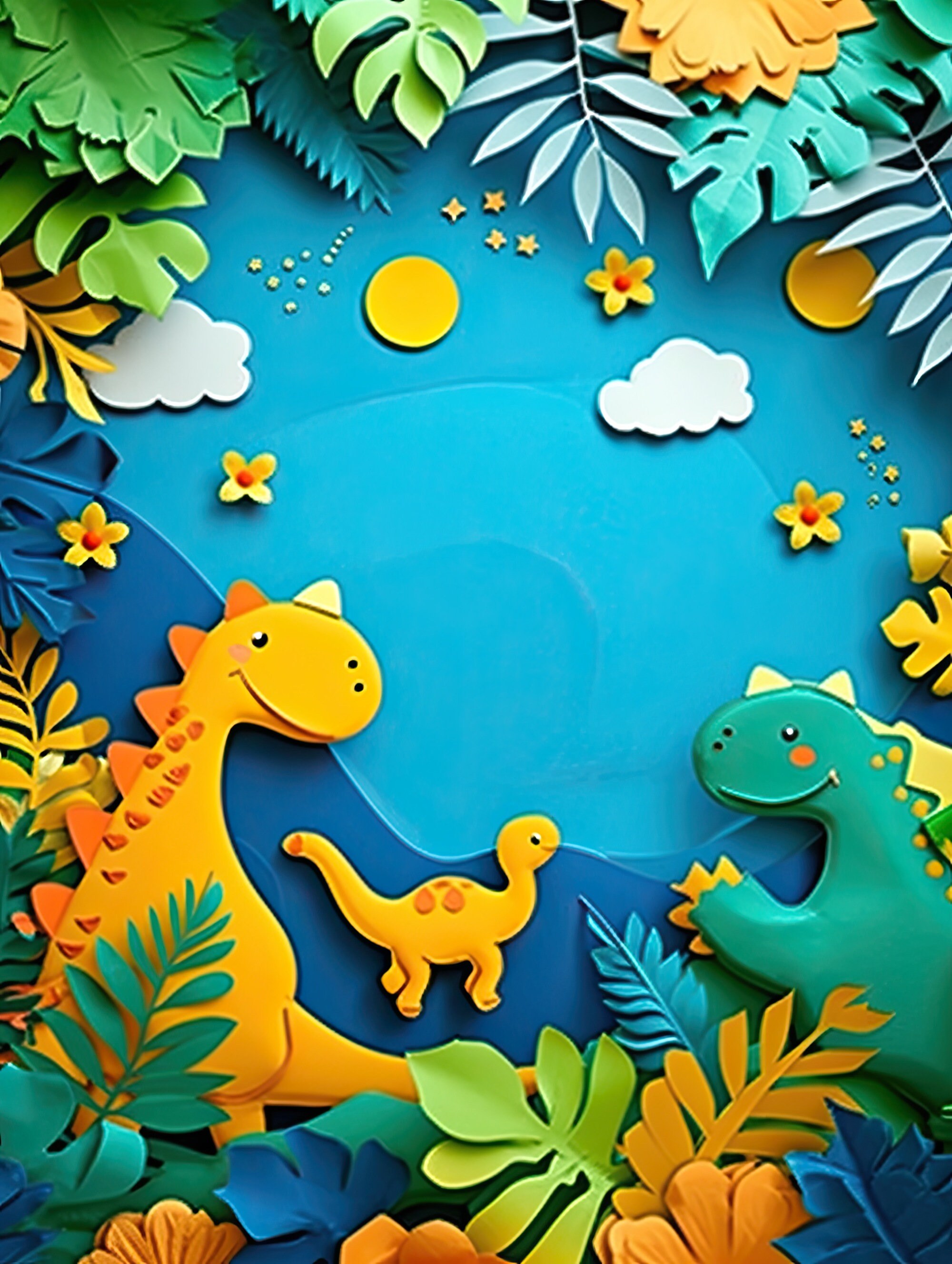 Dinosaur Digital Backdrop, Dino Birthday Party Picture Background ...