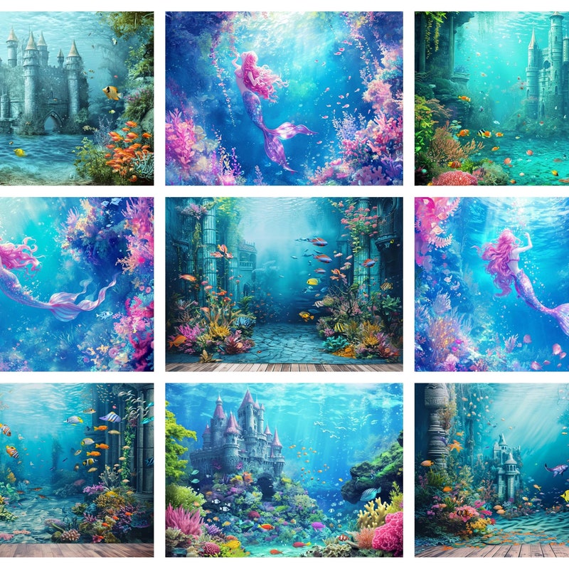 Mermaid Backdrop - Etsy