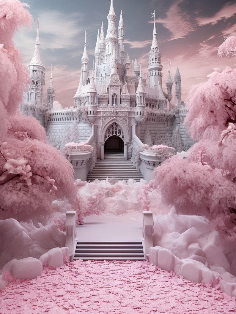 Castle Digital Backdrop, Fairytale Photo Background, Digital Download ...