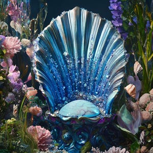 3 Mermaid Digital Backdrops, Under Water Sea Siren Virtual Background ...