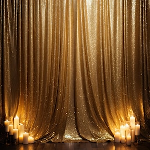 5 Golden Drapes Digital Backdrops for Wedding Photography, Gold Color ...