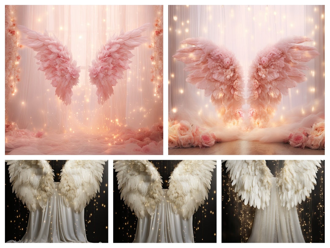 Angel Wings Maternity Photoshoot Digital Backdrop, DIGITAL DOWNLOAD ...