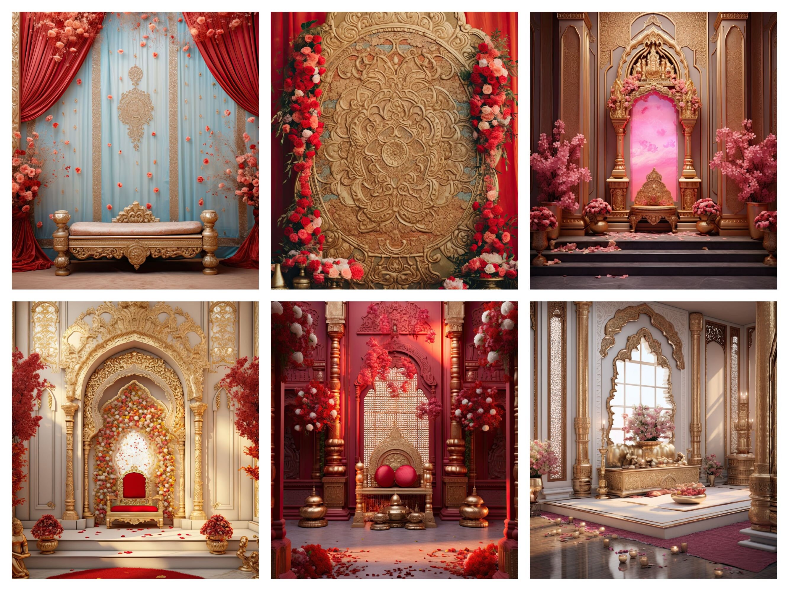 Indian Decor DIGITAL Backdrop, Indian Home Wallpaper, Indian Furniture ...