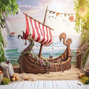 Viking Digital Backdrop, Digital Download, Fantasy Birthday Party ...