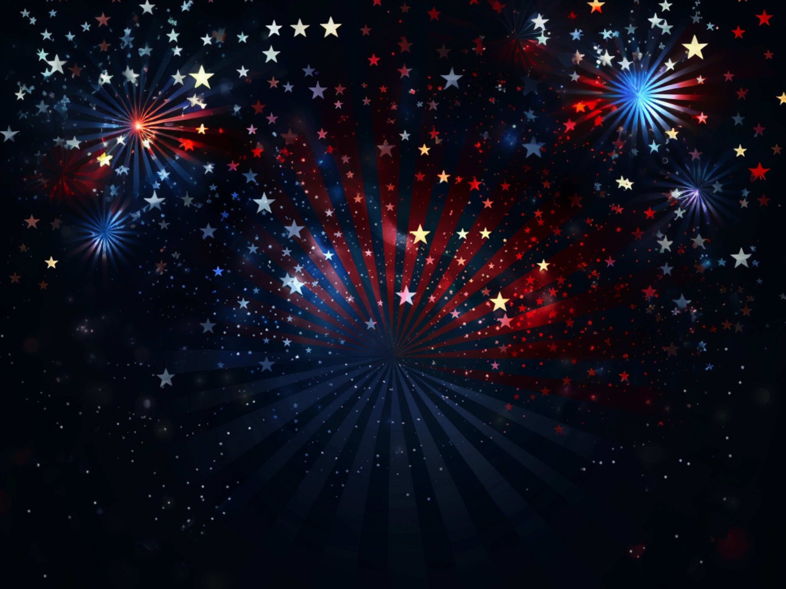 July 4th DIGITAL Backdrop, American Flag, Family Party Virtual ...