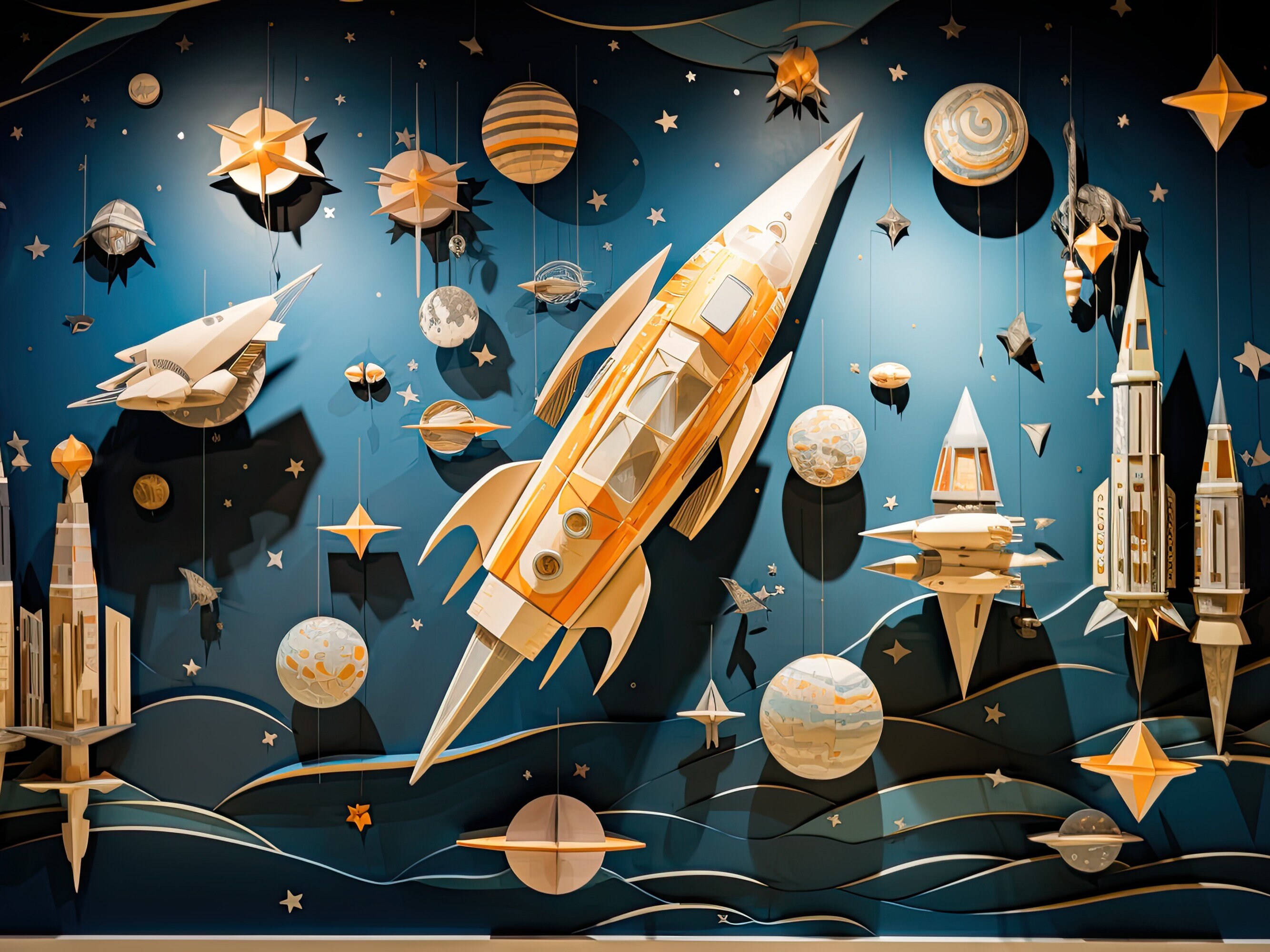 Space Digital Backdrop, Birthday Party Studio Background, Astronaut ...