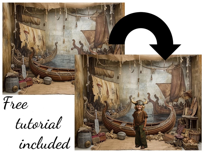 Viking Digital Backdrop, Digital Download, Fantasy Birthday Party ...