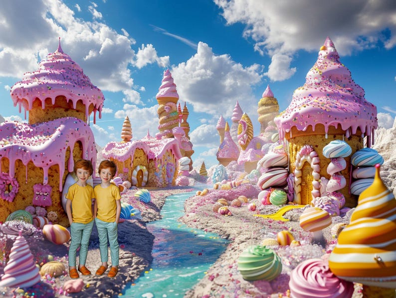 Candy Land Digital Backdrop: Fantasy Village Photography (digital ...