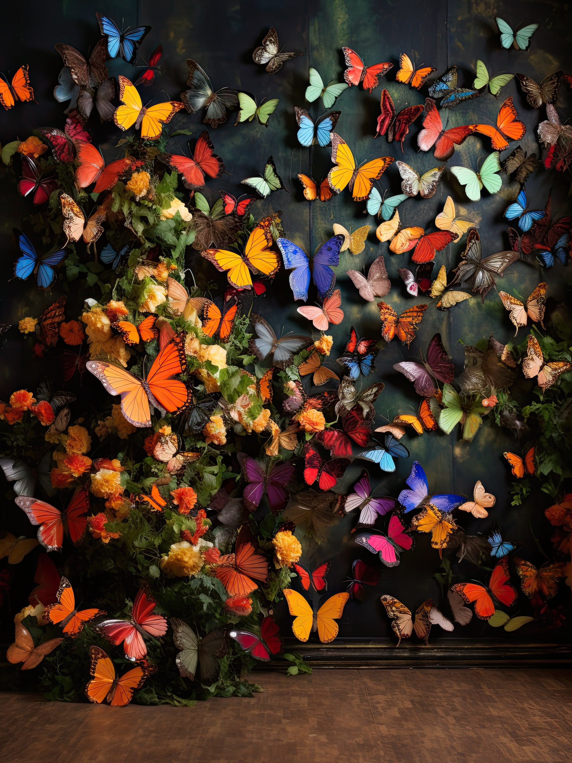Butterflies DIGITAL Backdrop, Photo Editing Template, Wedding, Birthday ...