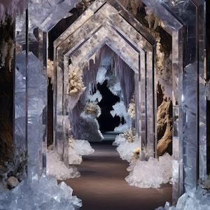 Geode Crystal Arch Wedding Digital Backdrop, Photoshop Overlay Editing ...