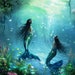 Mermaid Underwater World DIGITAL Backdrop, Mermaid Birthday Party ...