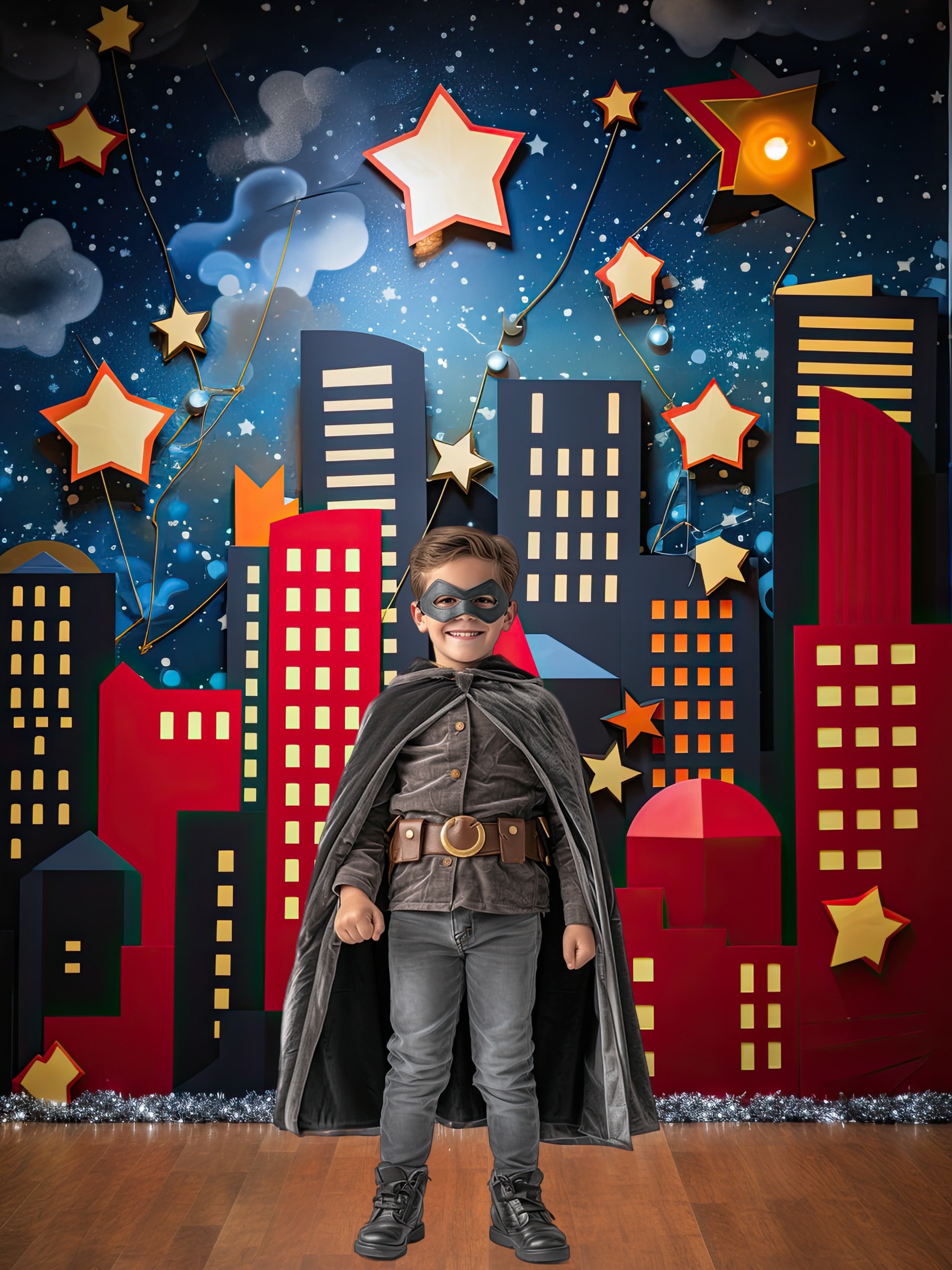 Superhero City Background, Cityscape Photography Backdrop, Super Hero ...