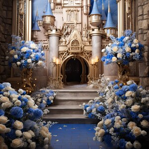 Fairytale Castle DIGITAL Backdrop, Storybook Birthday Party Background ...