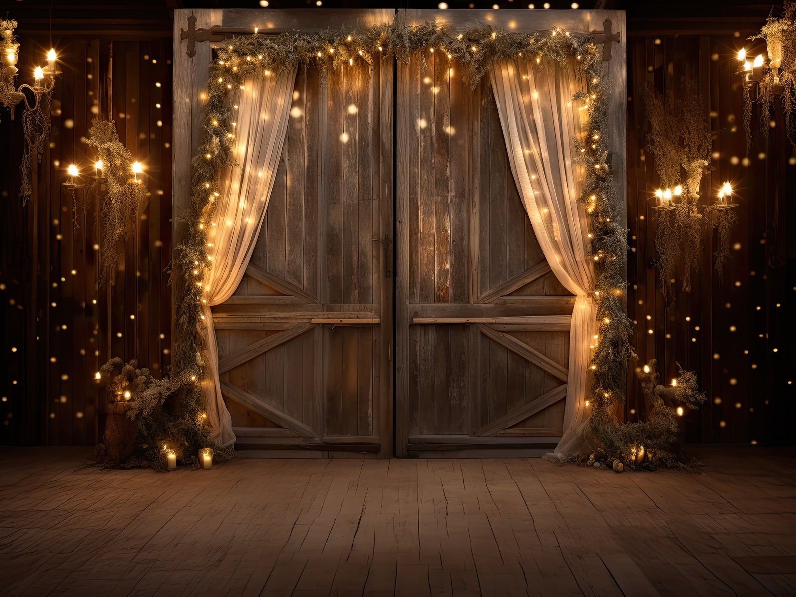 Wooden Barn Rustic Digital Backdrop, Boho Wedding, Western Wedding ...