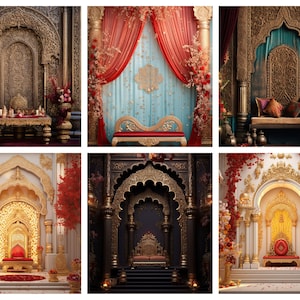 Indian Decor DIGITAL Backdrop II, Indian Home Wallpaper, Bollywood ...