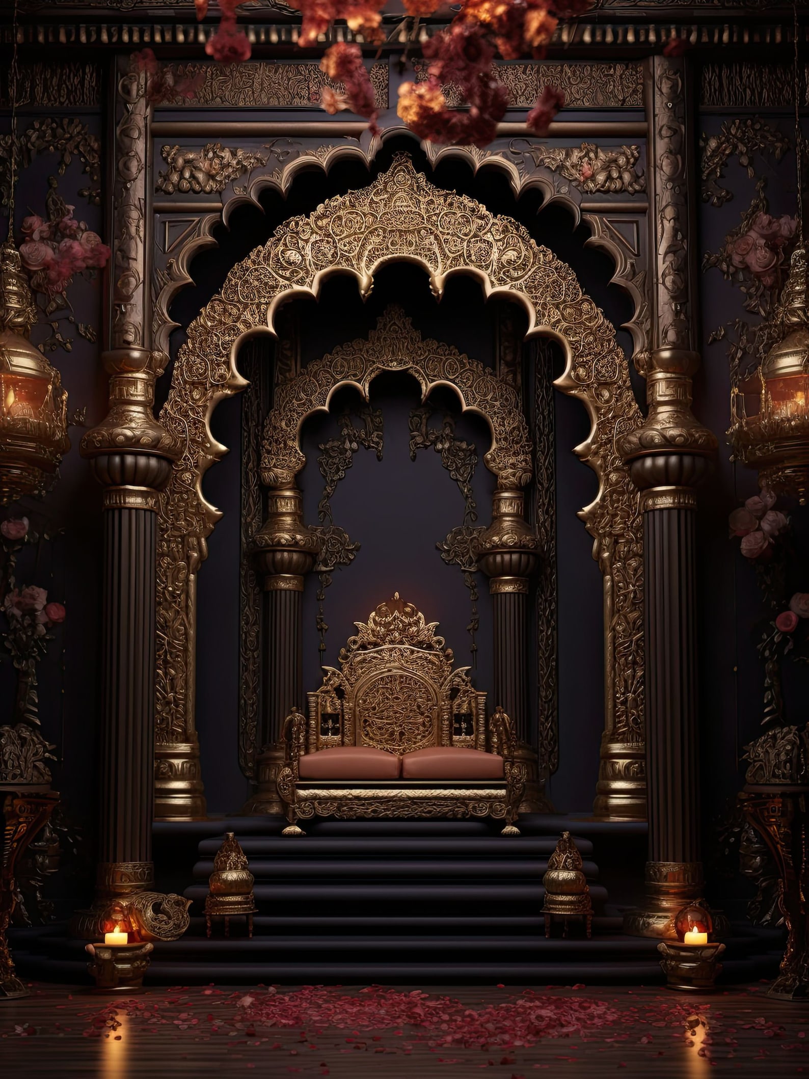 Indian Decor DIGITAL Backdrop II, Indian Home Wallpaper, Bollywood ...