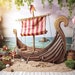 Viking Digital Backdrop, Digital Download, Fantasy Birthday Party ...