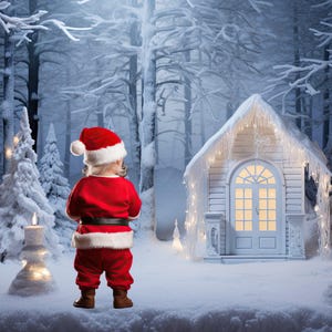 Winter Snowy Decor Digital Backdrop, Christmas Virtual Background, - Etsy