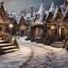 Elf Village Christmas Digital Backdrop, North Pole Santa's Village ...