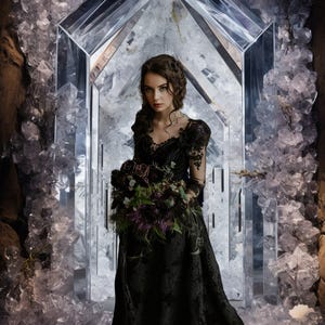 Geode Crystal Arch Wedding Digital Backdrop, Photoshop Overlay Editing ...