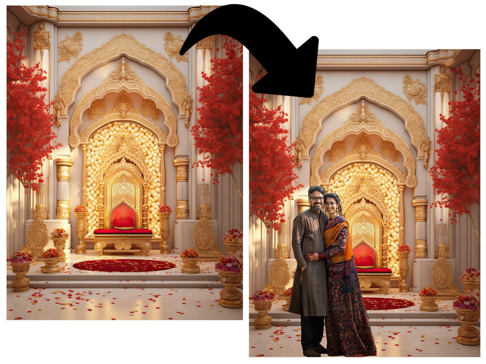 Indian Decor DIGITAL Backdrop II, Indian Home Wallpaper, Bollywood ...