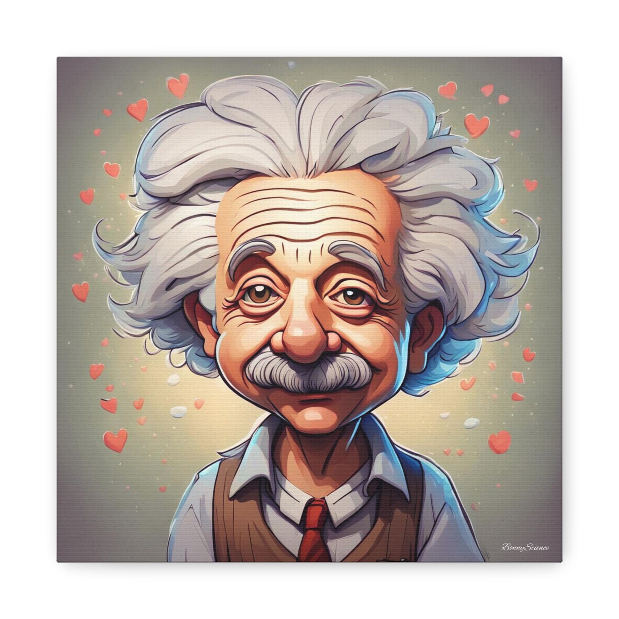 Albert Einstein Wall Art Printed on Top-quality Canvas Gallery Wraps ...