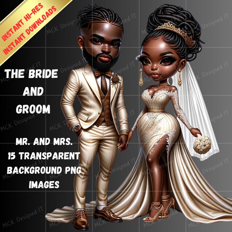 Chibi Black Couples, Chibi Married Couples, Chibi Husband and Wife ...