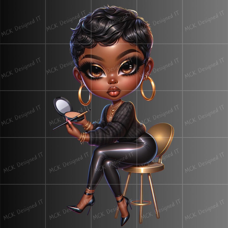 Chibi Makeup PNG, Chibi Makeup Artist Clipart, Chibi Clipart, Chibi PNG ...