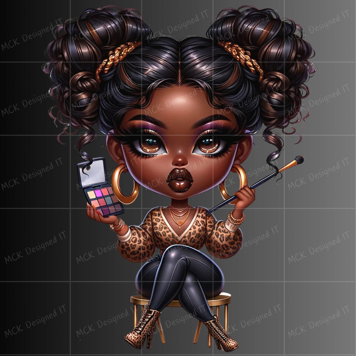 Chibi Makeup PNG, Chibi Makeup Artist Clipart, Chibi Clipart, Chibi PNG ...