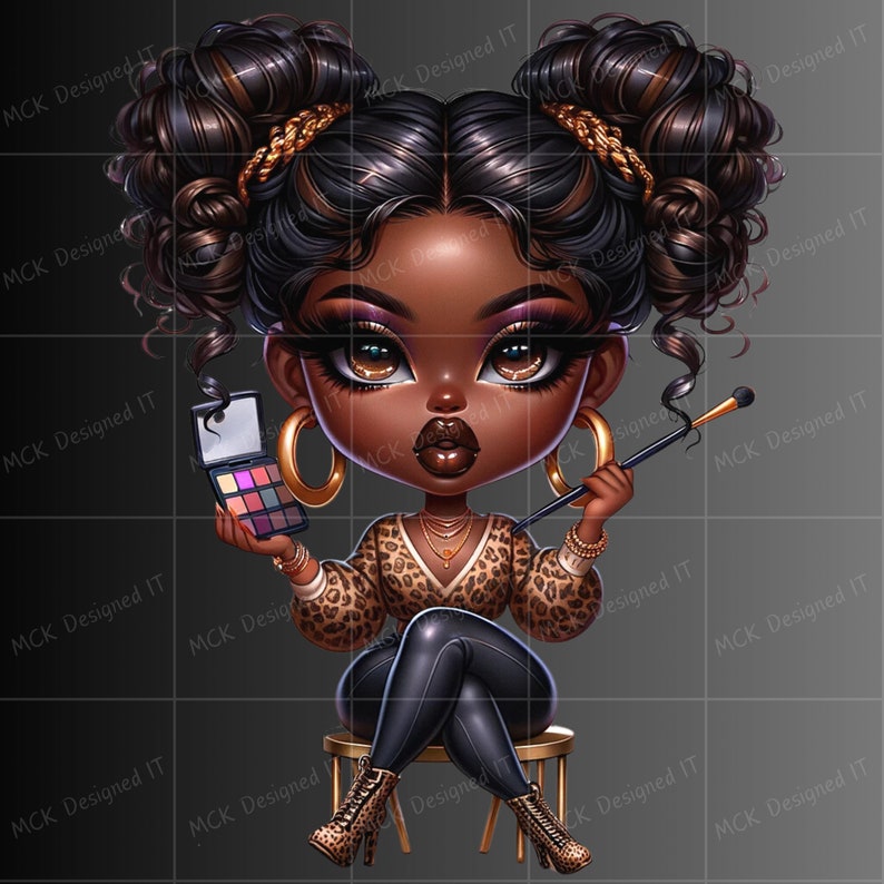 Chibi Makeup PNG, Chibi Makeup Artist Clipart, Chibi Clipart, Chibi PNG ...