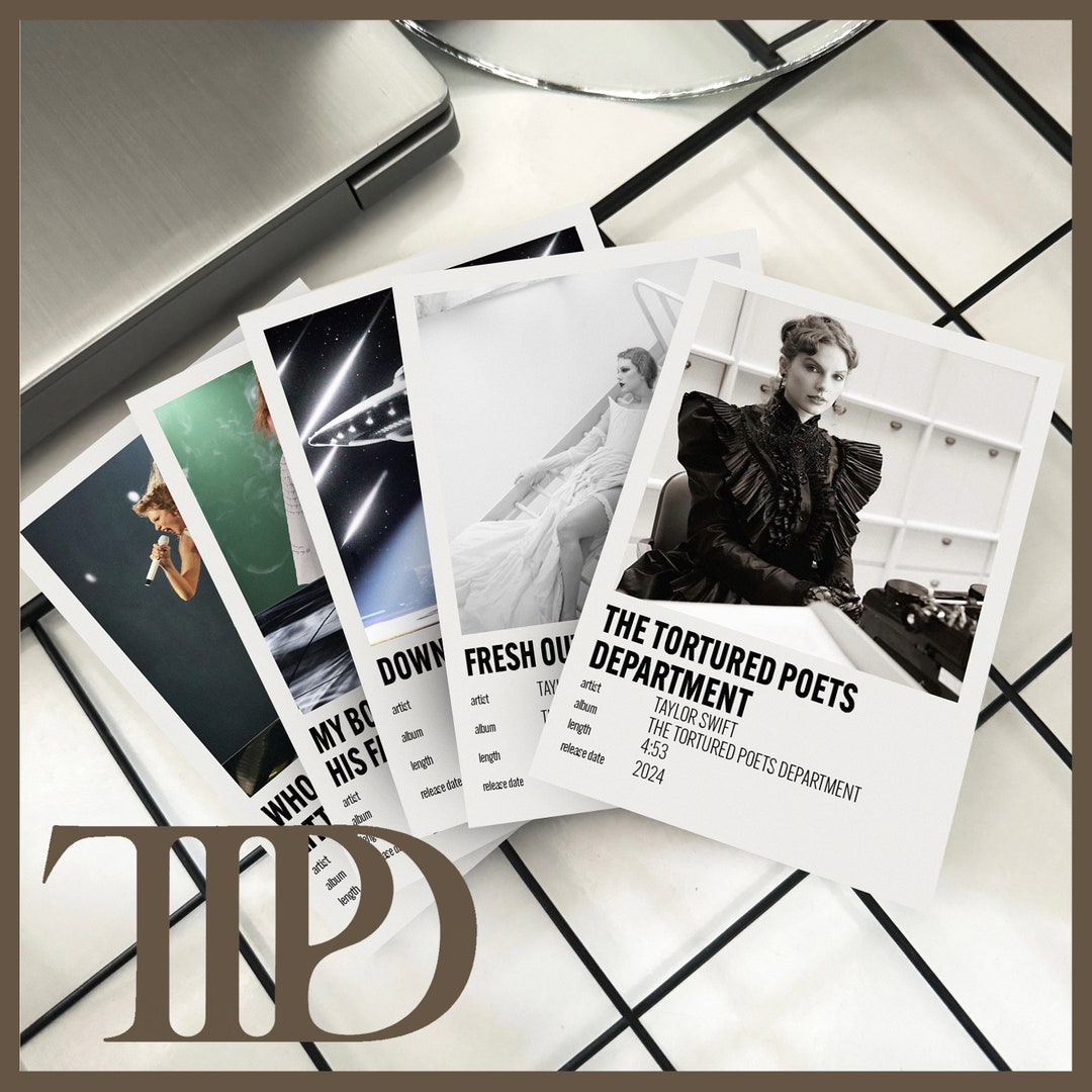 The Tortured Poets Department 16 Songs TTPD Taylor Swift Poster Bundle ...
