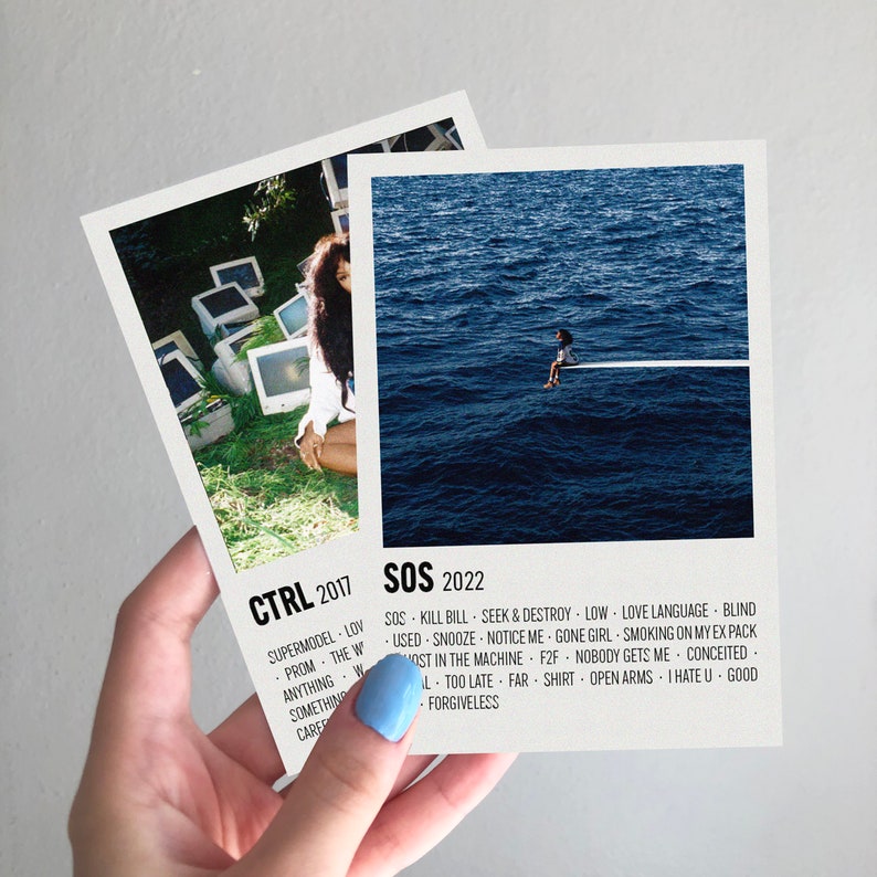 SZA SOS CTRL Minimalist Aesthetic Set of 2 Album Poster Bundle ...