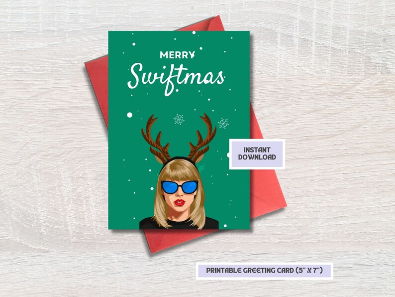 Swiftmas Card, Printable Christmas Card for Siwfties, Gift for Swifties ...