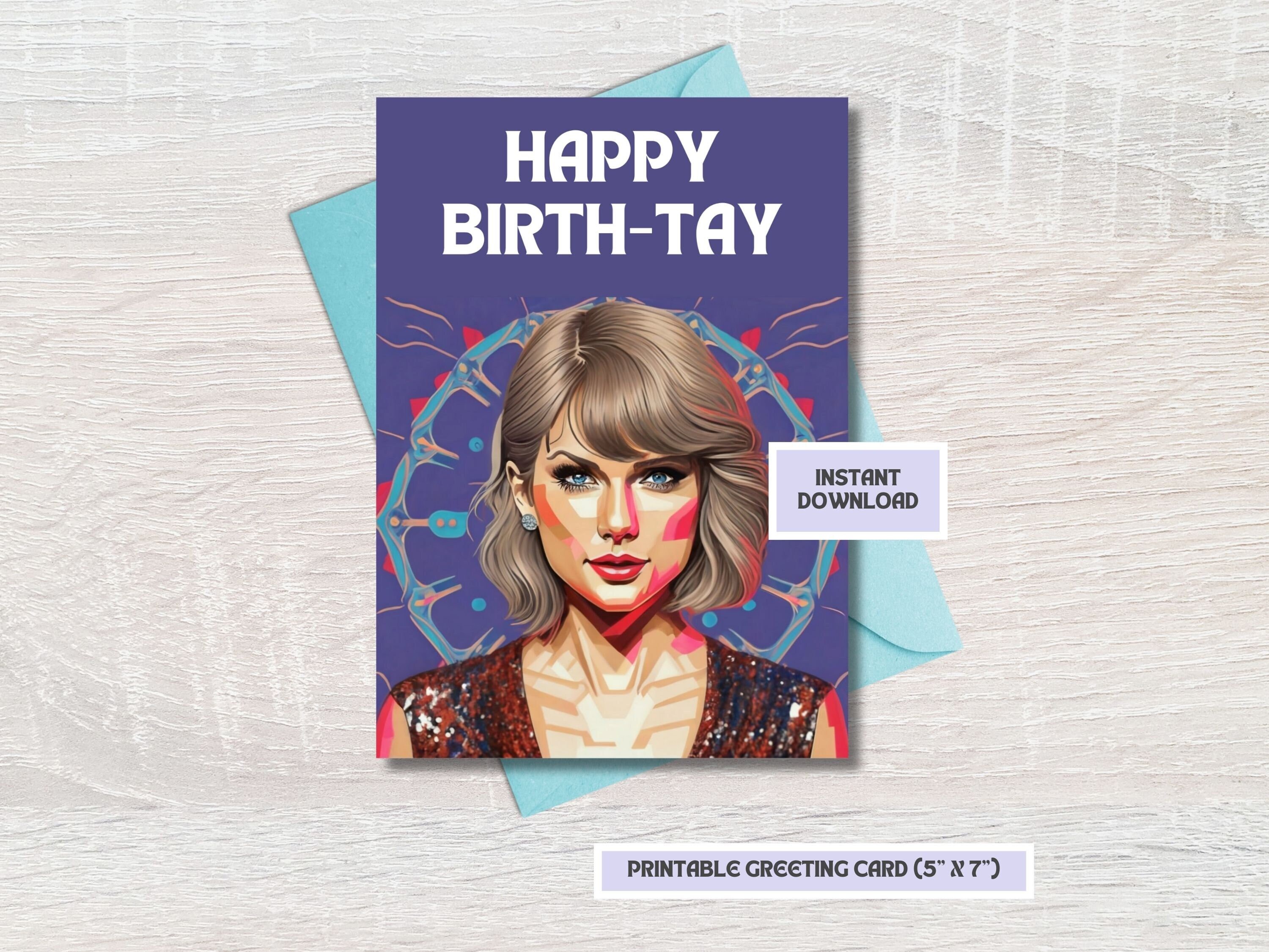 Swiftie Printable Birthday Card Birthday Gift for Swifties - Etsy