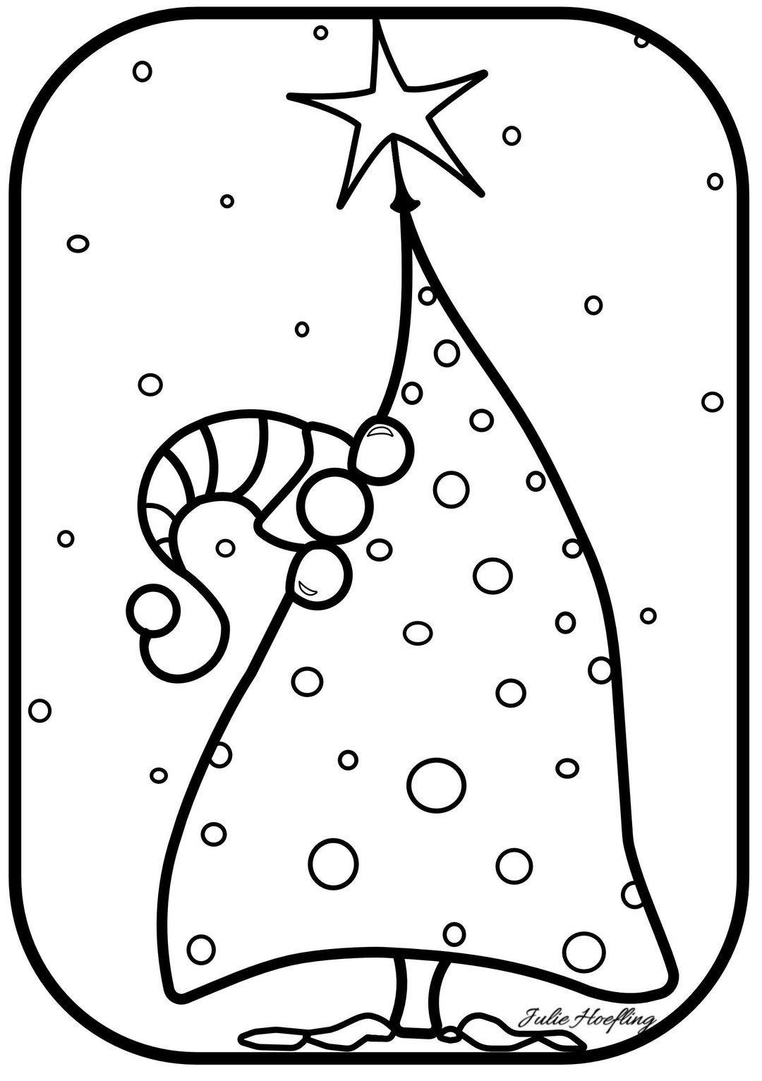 Digital Christmas Troll in Tree Colouring Page - Etsy