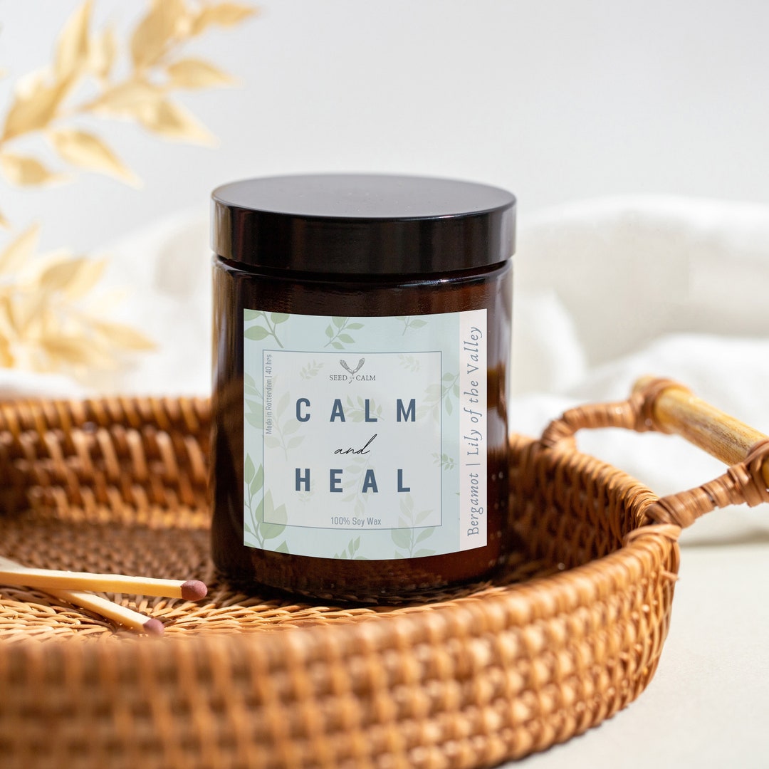 Calming Scented Candle | De-stress Aromatherapy Candle | Relaxing ...