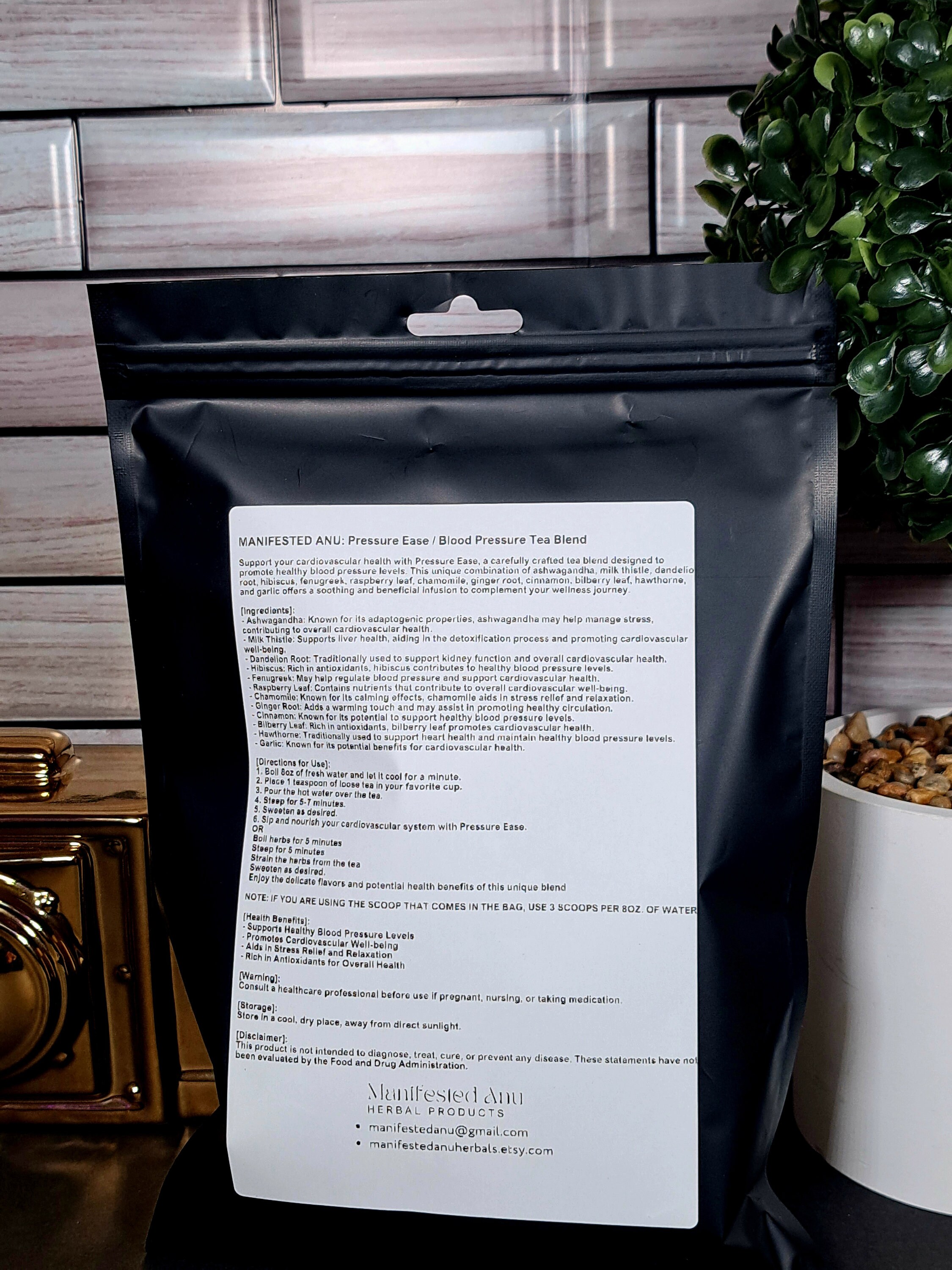 Pressure Ease: Blood Pressure Support Tea 4.5oz - Etsy