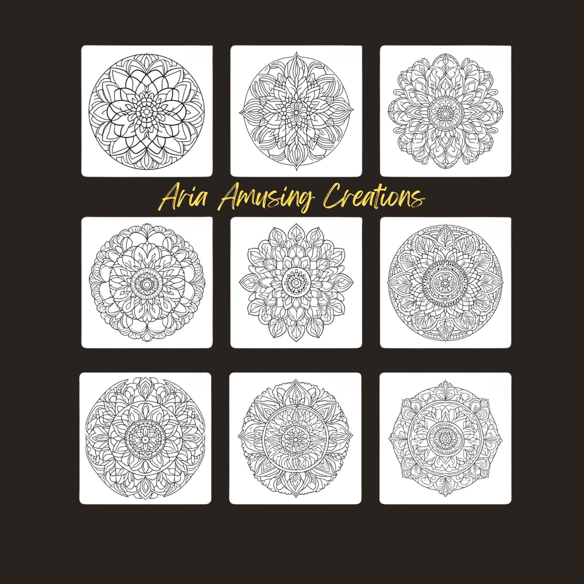 Printable PDF Floral Mandala Color Pages Digital Download - Etsy