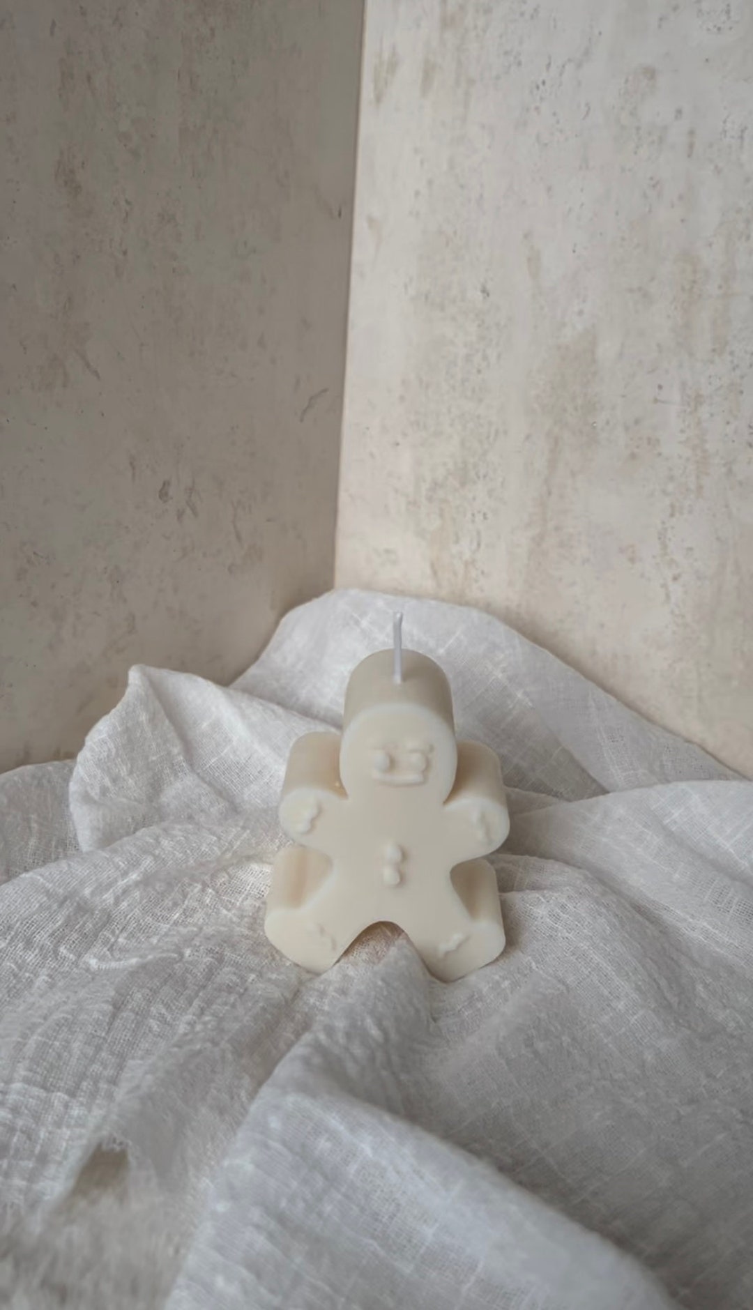Gingerbread Man Candle Handmade - Etsy