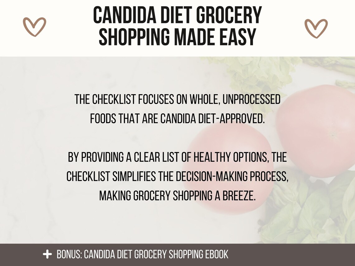 Candida Diet Grocery Shopping List, Healthy Groceries Checklist ...