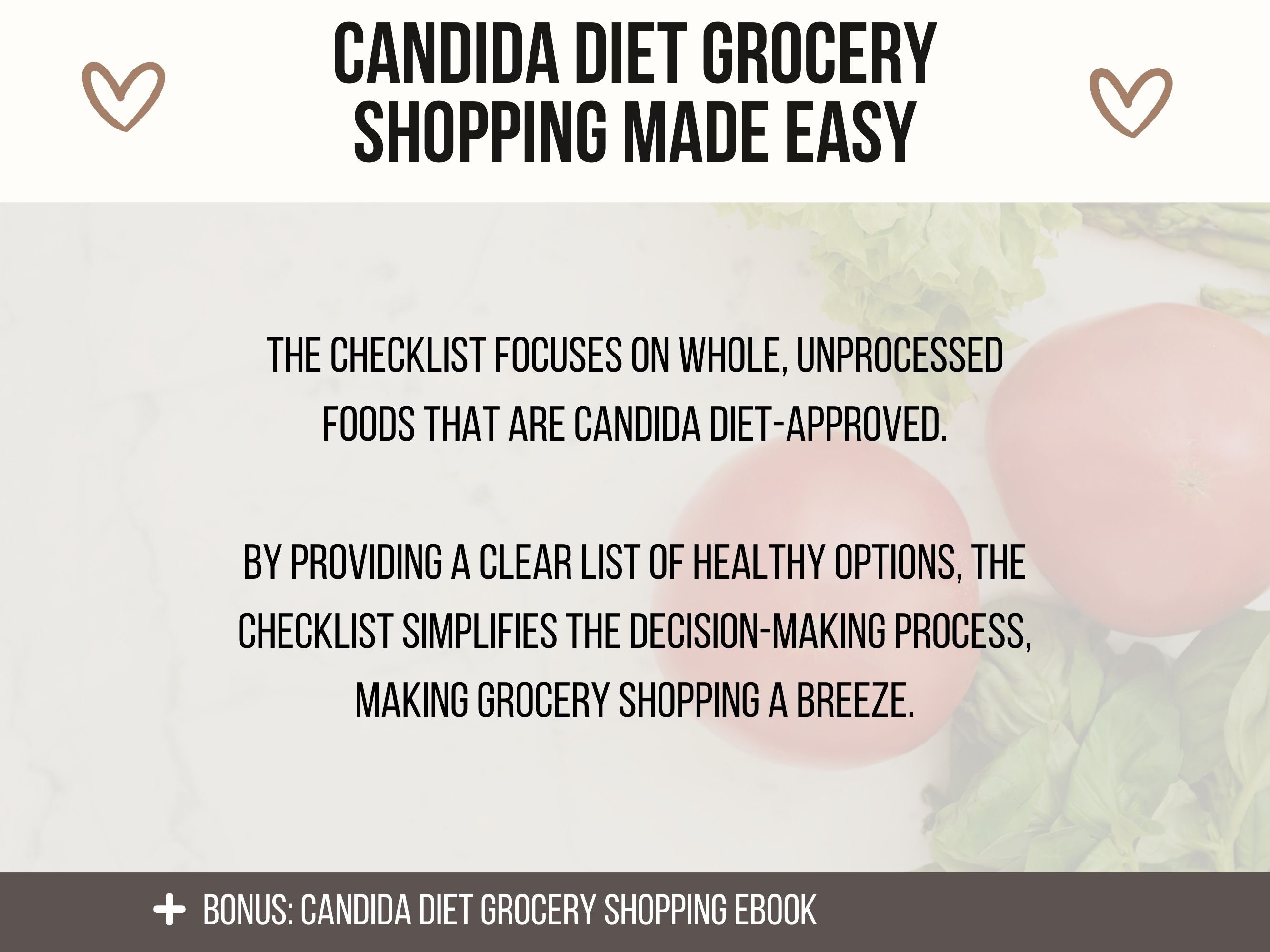 Candida Diet Grocery Shopping List Healthy Groceries Checklist