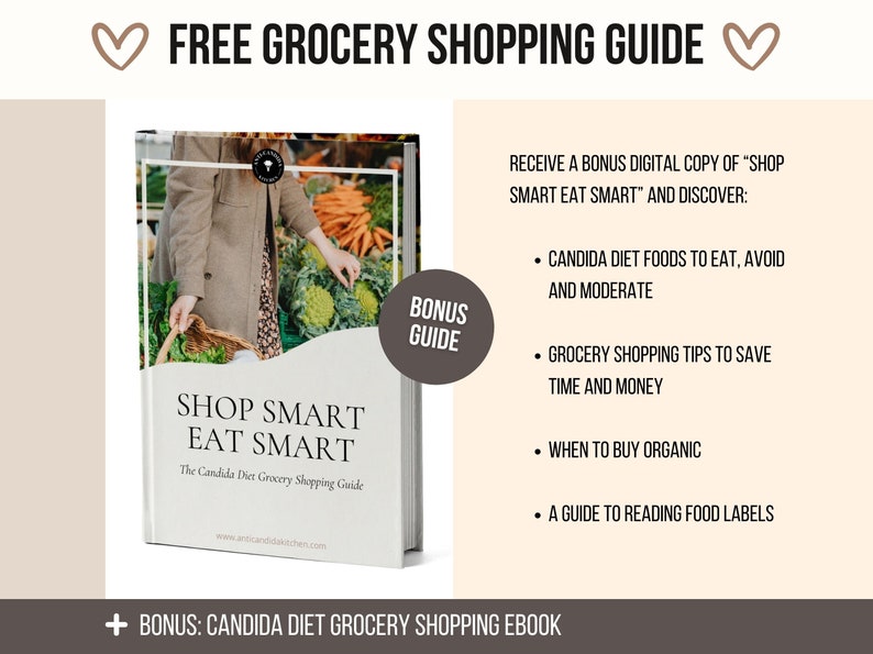 Candida Diet Grocery Shopping List Healthy Groceries Checklist