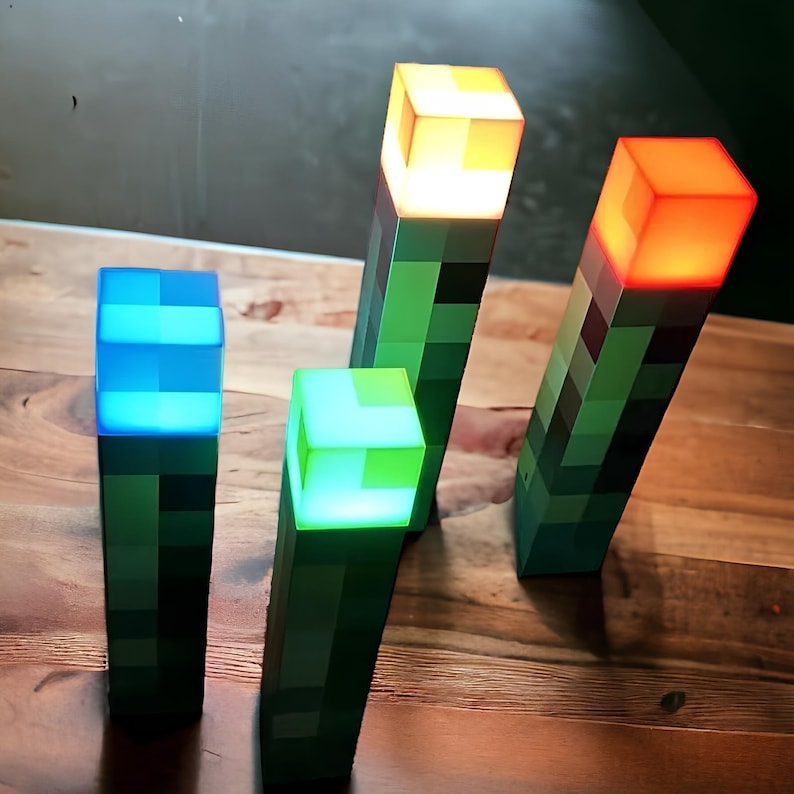 Minecraft Torch LED Night Light Bedroom Decorative Lamp - Etsy