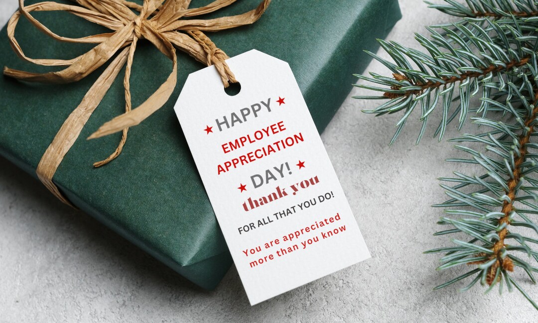 Happy Employee Appreciation Day Gift Tag,employee Appreciation Gift Tag ...