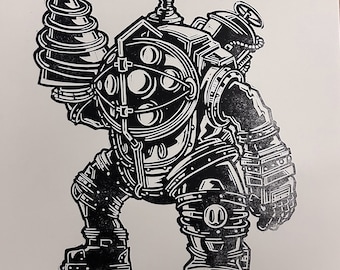 Bioshock SVG, Big Daddy SVG, Gaming SVG, Xbox Svg/ Silhouette Png - Etsy