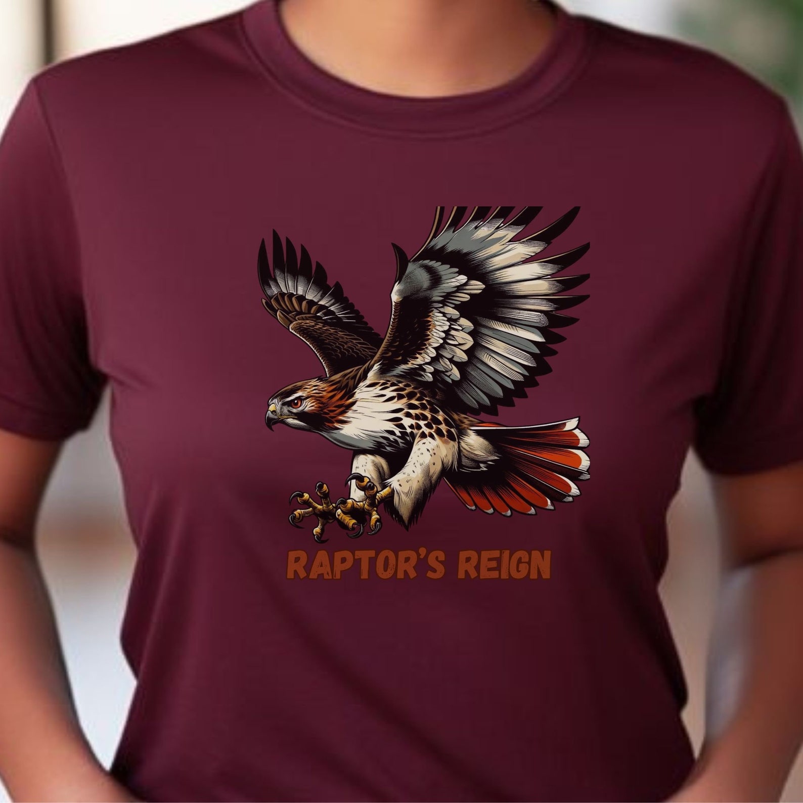 Red-tailed Hawk Shirt: Wildlife Art Tee, Bird Watcher Gift - Etsy