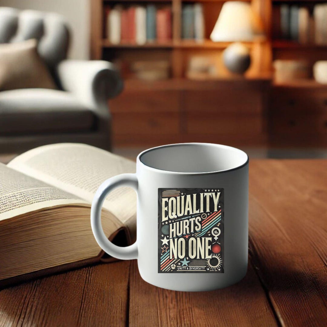 Equality Themed Ceramic Mug | Motivational Coffee Cup for Activists ...