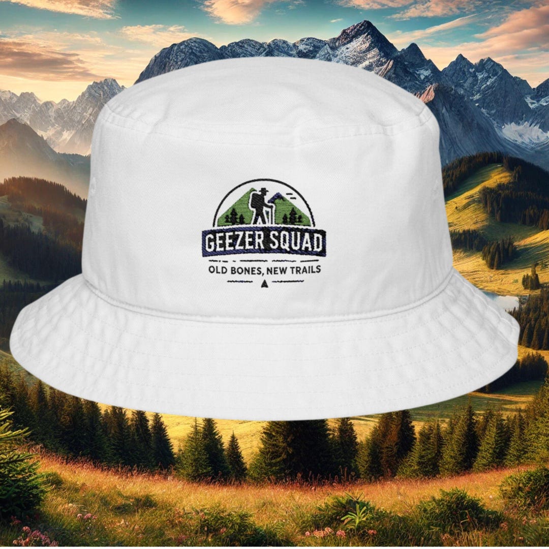 Geezer Squad Bucket Hat: Embroidered Cotton Twill Outdoor Wear - Etsy