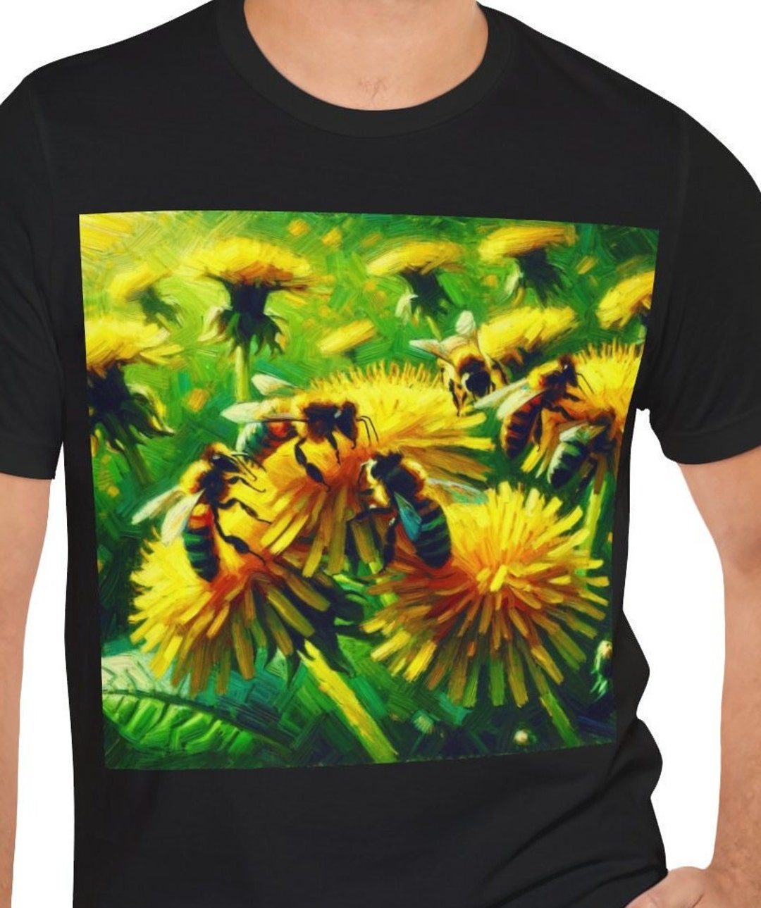 Honey Bees on Dandy Lions, Unisex Jersey Short Sleeve Tee - Etsy