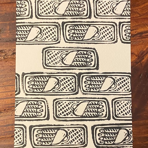 Fish Linocut - Etsy